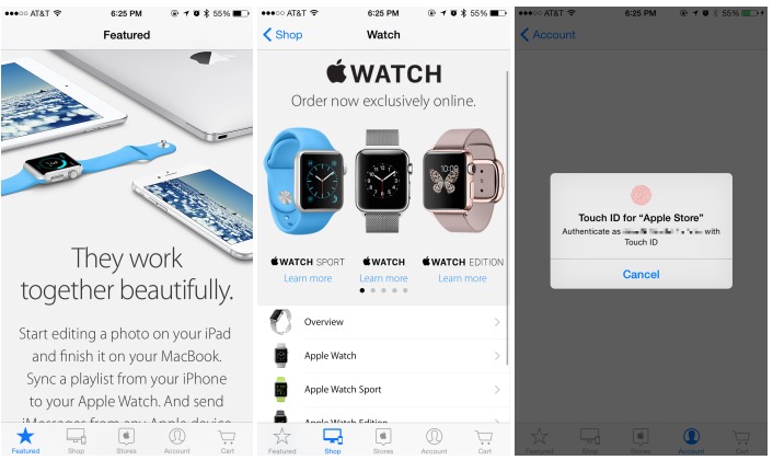 苹果商店应用升级：可用TouchID查看订单 支持两步验证 |苹果商店|Touch ID_凤凰科技
